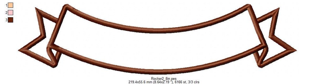 Arc Shape Banner for Rocker Machine Embroidery Applique - Etsy