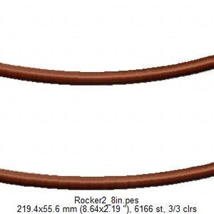 Arc Shape Banner for Rocker - Machine Embroidery Applique Designs for ...