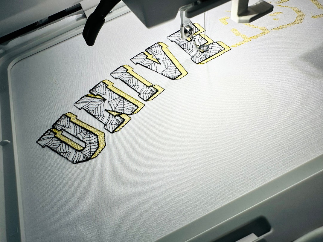 Spiderweb Shadow Font Embroidery Spider's Web Alphabet Halloween Cobweb ...