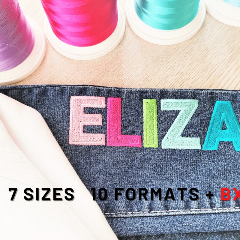 Large Embroidery Font - Etsy