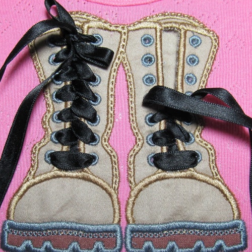 Combat Boots Applique Machine Embroidery Designs for Hoop - Etsy