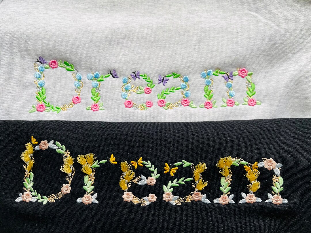 Fringed Light Rose Floral Font Flower Alphabet Uppercase and Lowercase ...