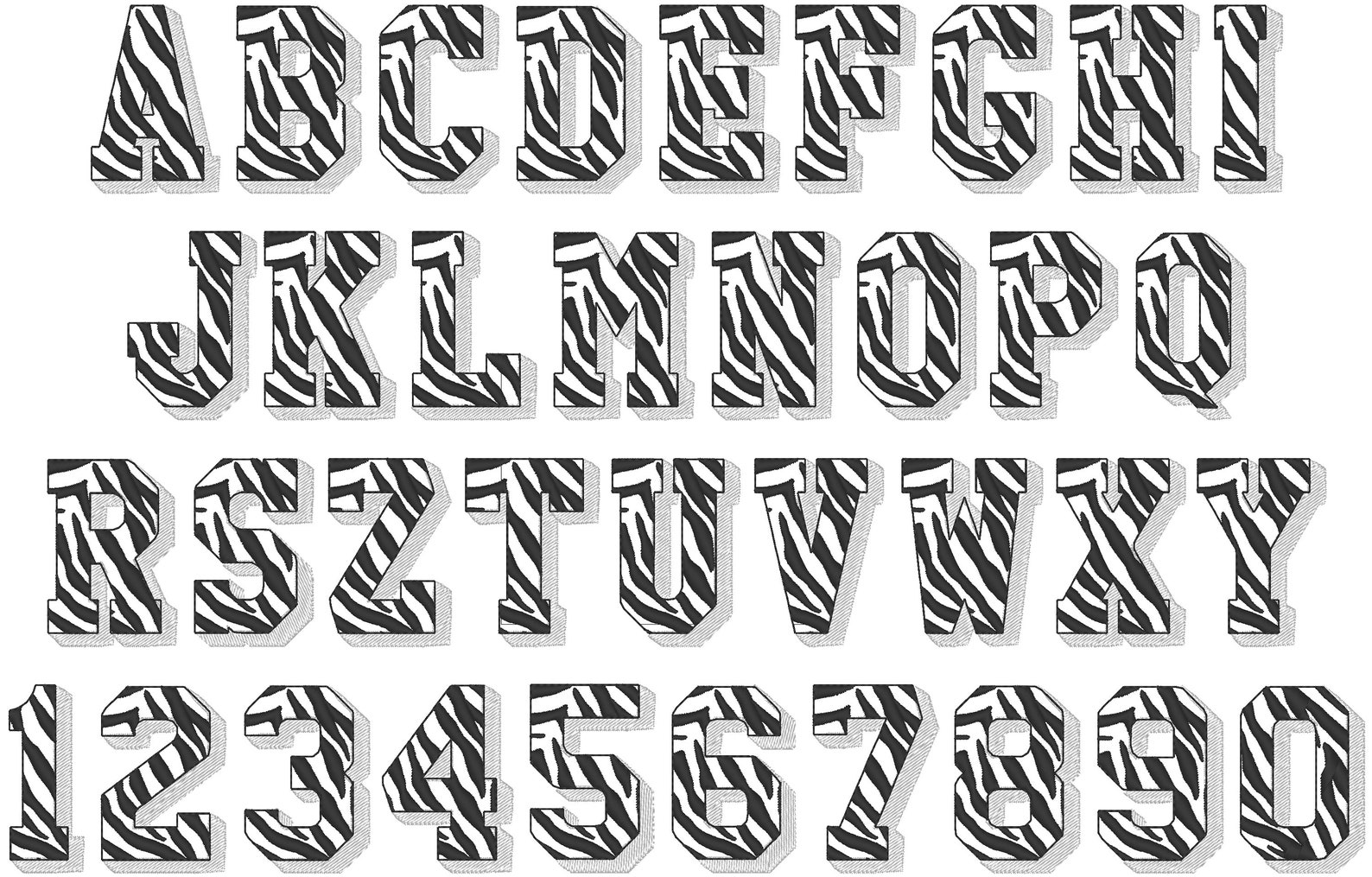 Wild Animal Print Fonts SET of 5 Patterned Font Tiger Zebra Leopard ...