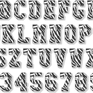 Wild Animal Print Fonts SET of 5 Patterned Font Tiger Zebra Leopard ...