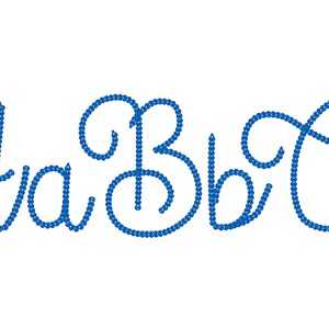 Bold Dense Chain Stitch FONT Machine Embroidery Designs in Alphabet ...