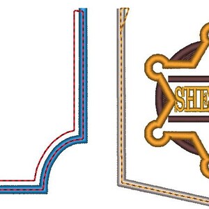 Western Style Pocket Applique Set of 5 Styles Machine Embroidery ...