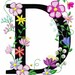 Floral Whole Alphabet Garden Flag Monogram Lace Swirl Flowers Block ...