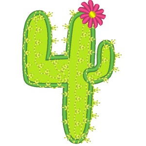 Cute Cactus Numbers Set Birthday Numbers Machine Embroidery Applique ...