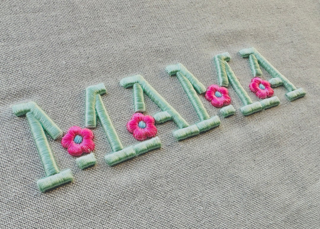 Floral Puff Embroidery Font Puffy Foam Machine Embroidery Designs 3D ...