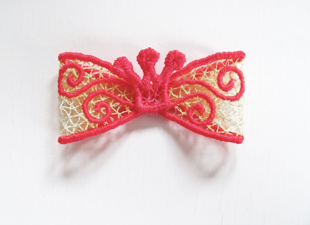 Little Princess Simply Bow - FSL Free Standing Lace Curl Swirl Bow With ...