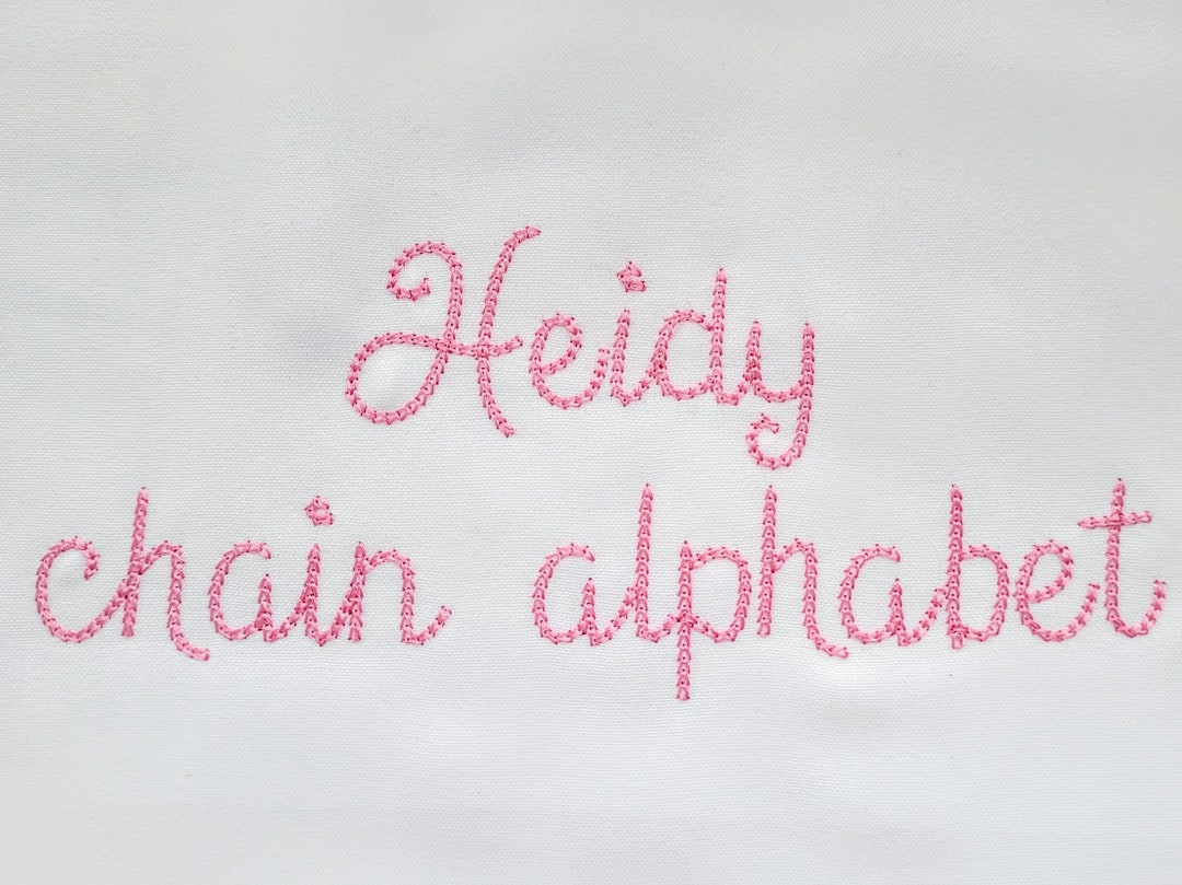 Quick Light Stitch Handwritten Chain FONT Machine Embroidery Designs ...