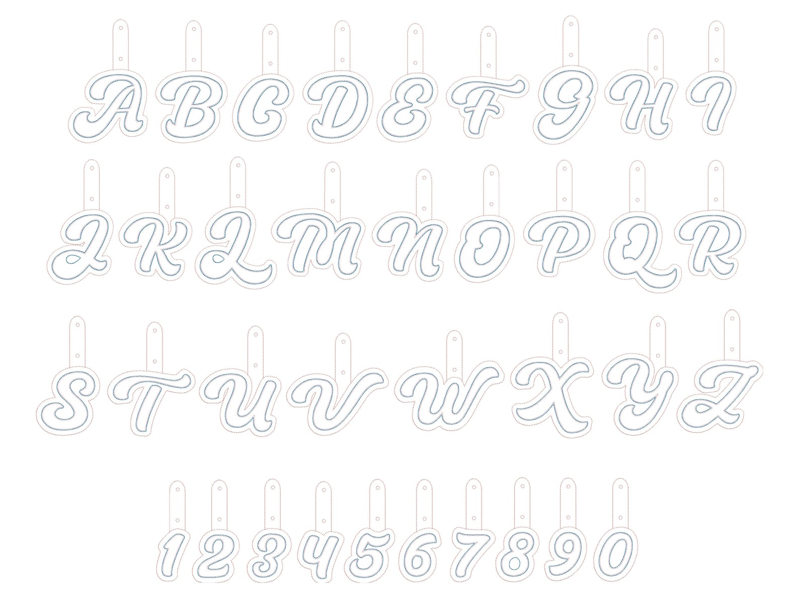 Puffy Foam Key Fob Snap Tab Gift Idea Monogram Alphabet Letters A-Z ...