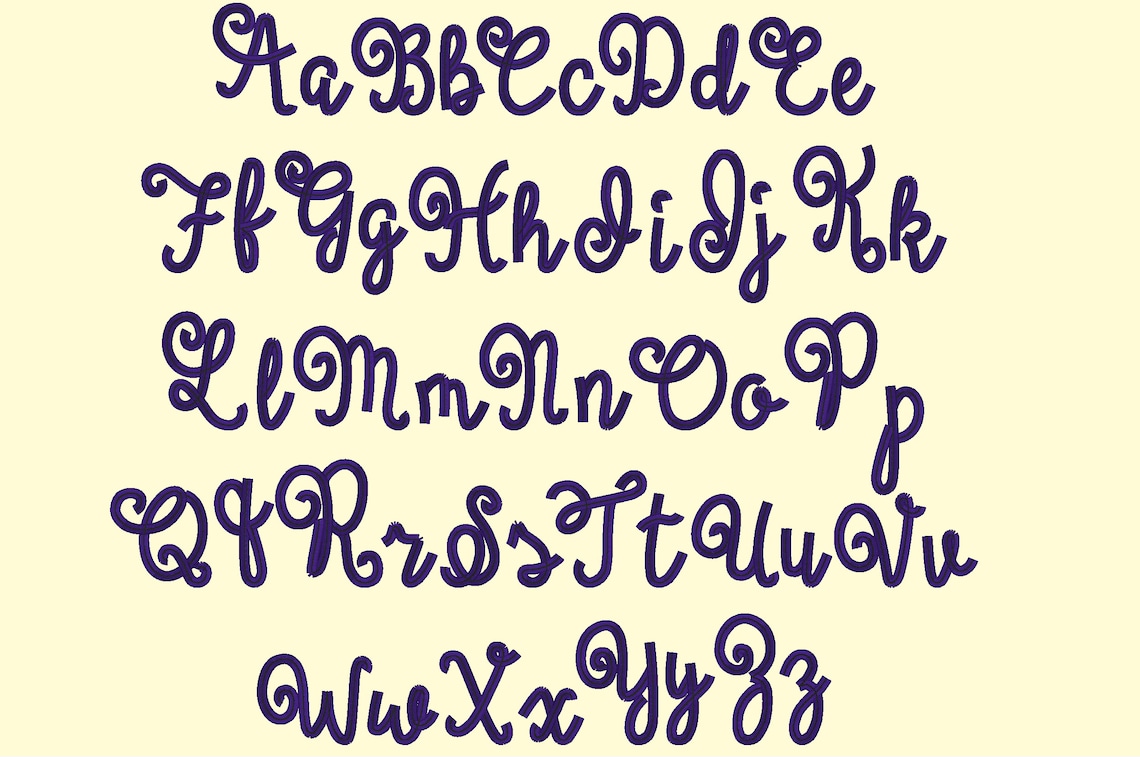 Big Fringe Extra Fluff Fringed FONT Alphabet Letters Machine | Etsy