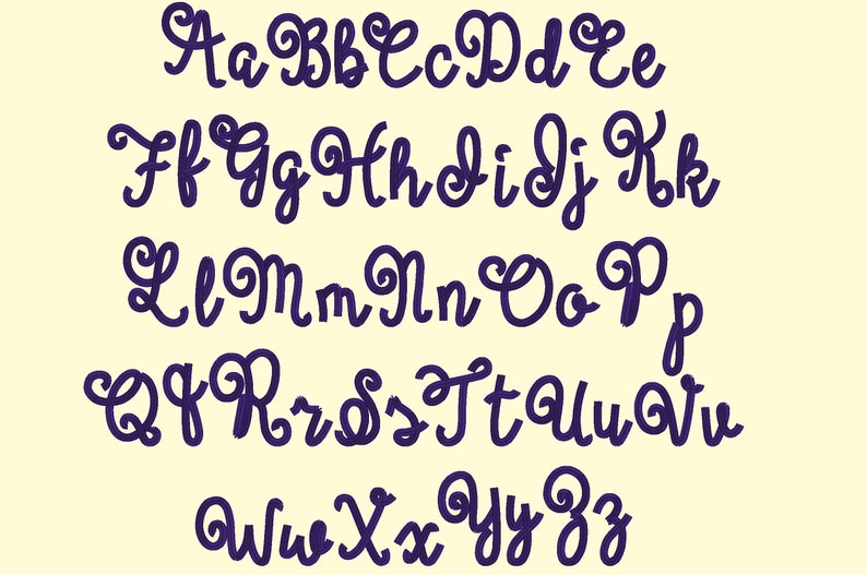 Big Fringe Extra Fluff! Fringed FONT Alphabet Letters Machine ...