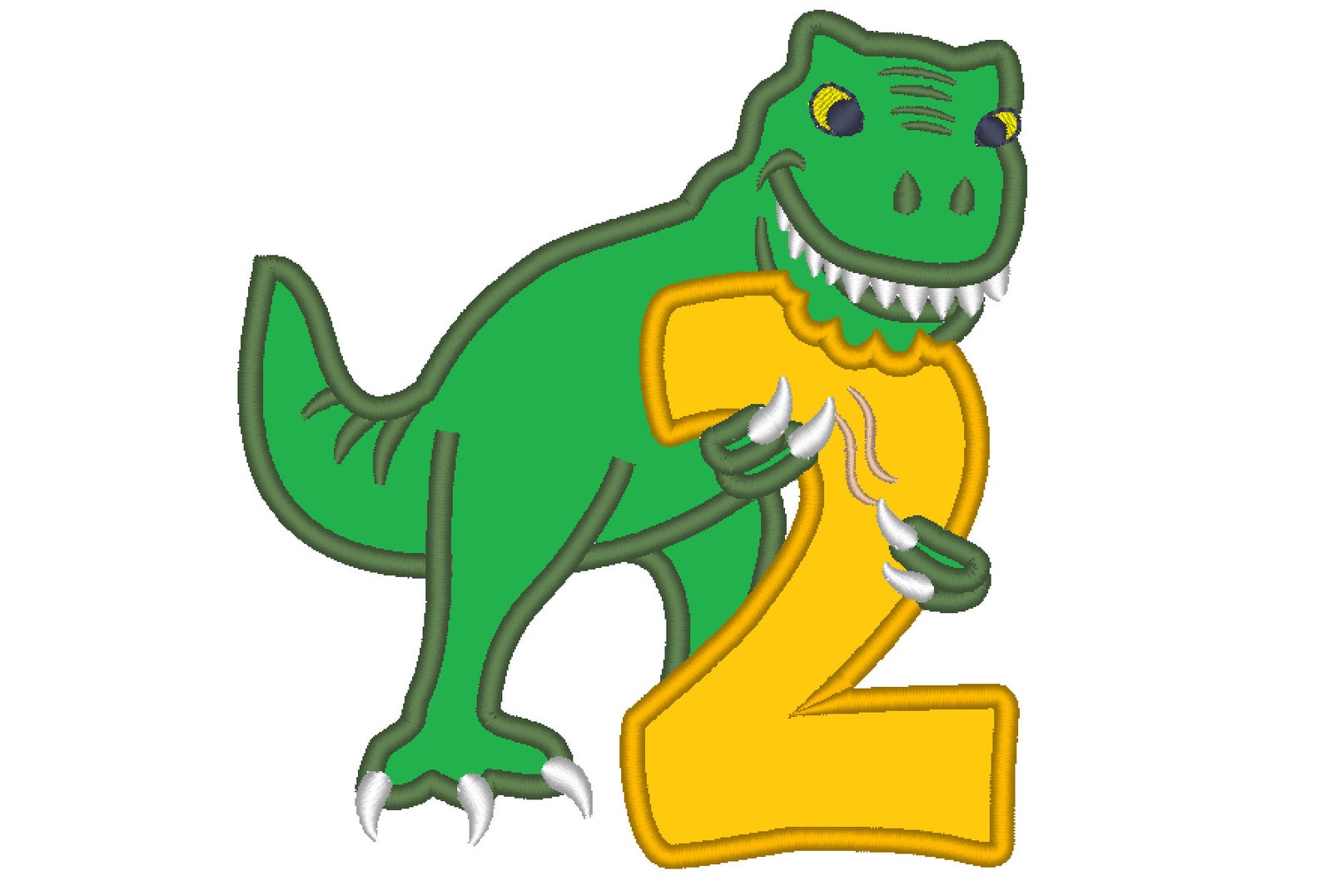 T-rex Dinosaur Birthday Numbers Set 1-6 Applique Machine - Etsy