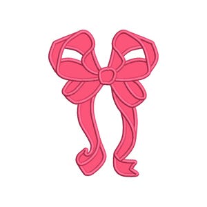 Awesome Curl Bow Applique Machine Embroidery Designs Ribbon Girly Bow ...