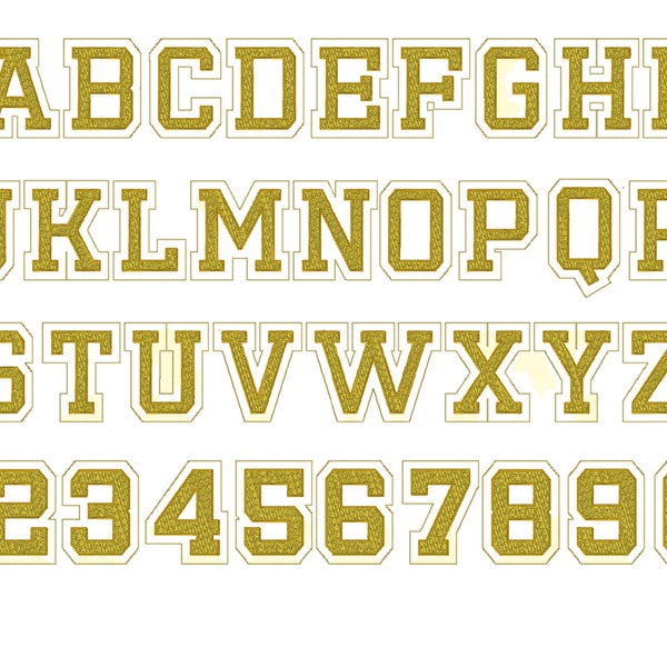 Chenille Embroidery Font - Etsy