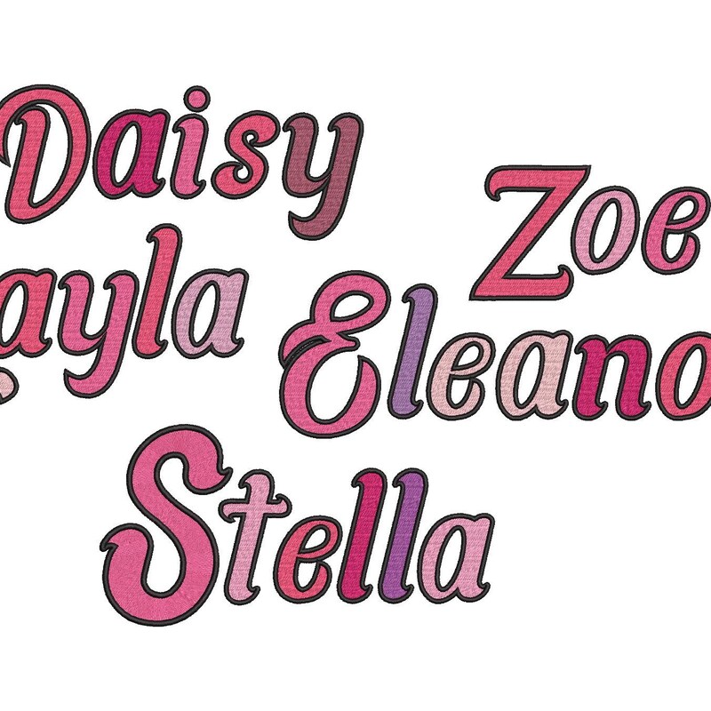 Cursive Embroidery Font - Etsy