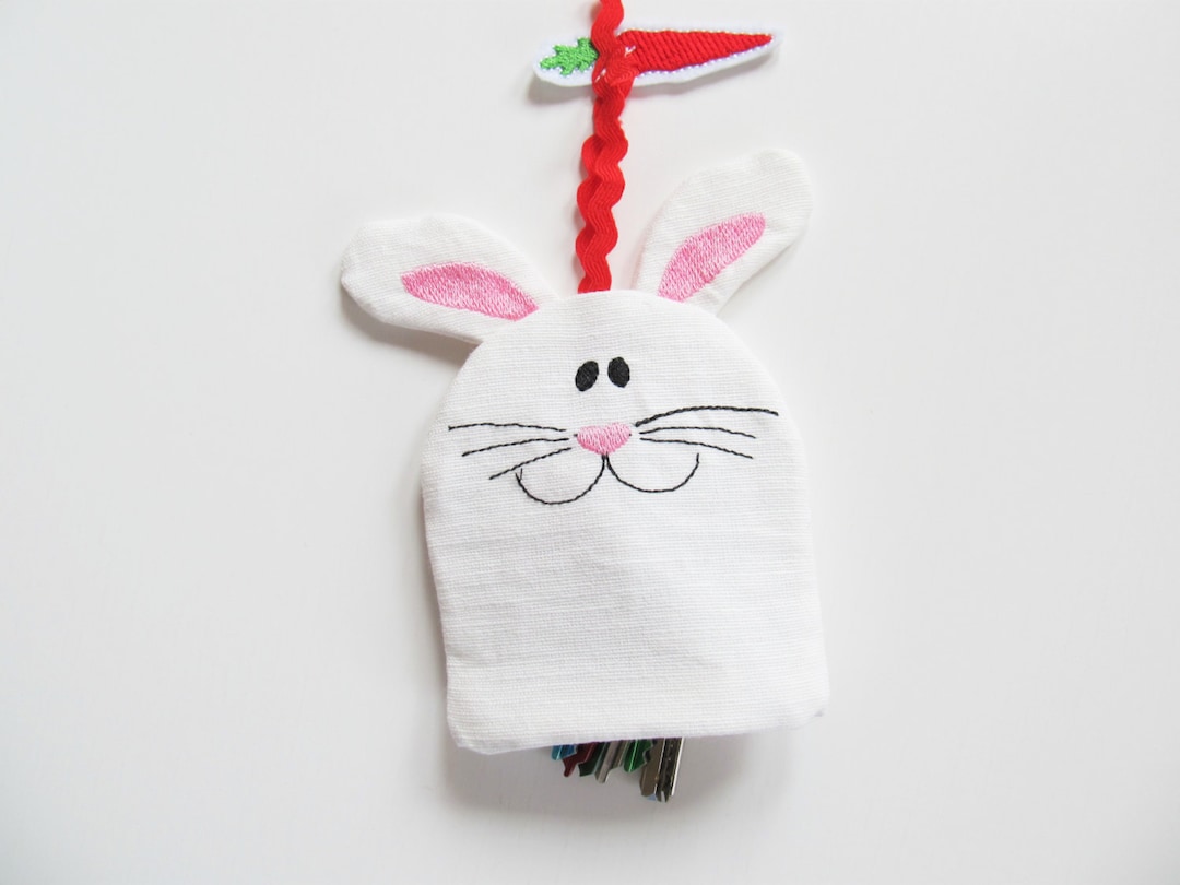 Bunny Key Case, Key Fob, Key Cover, Keys Pocket, ITH in the Hoop ...