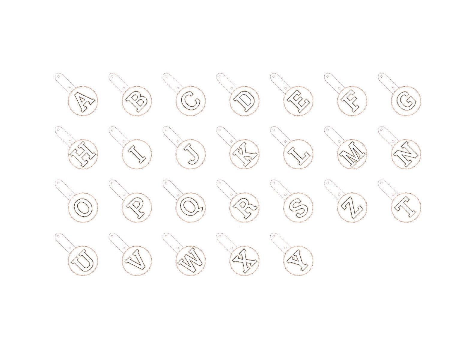 Special Puffy Puff Foam Round Shape Key Fob Snap Tab Monogram - Etsy