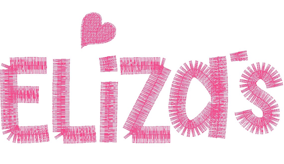Cute Fluffy Fringed FONT Machine Embroidery Designs in Assorted Sizes ...