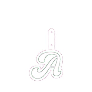 Puffy Foam Key Fob Snap Tab Gift Idea Monogram Alphabet Letters A-Z ...