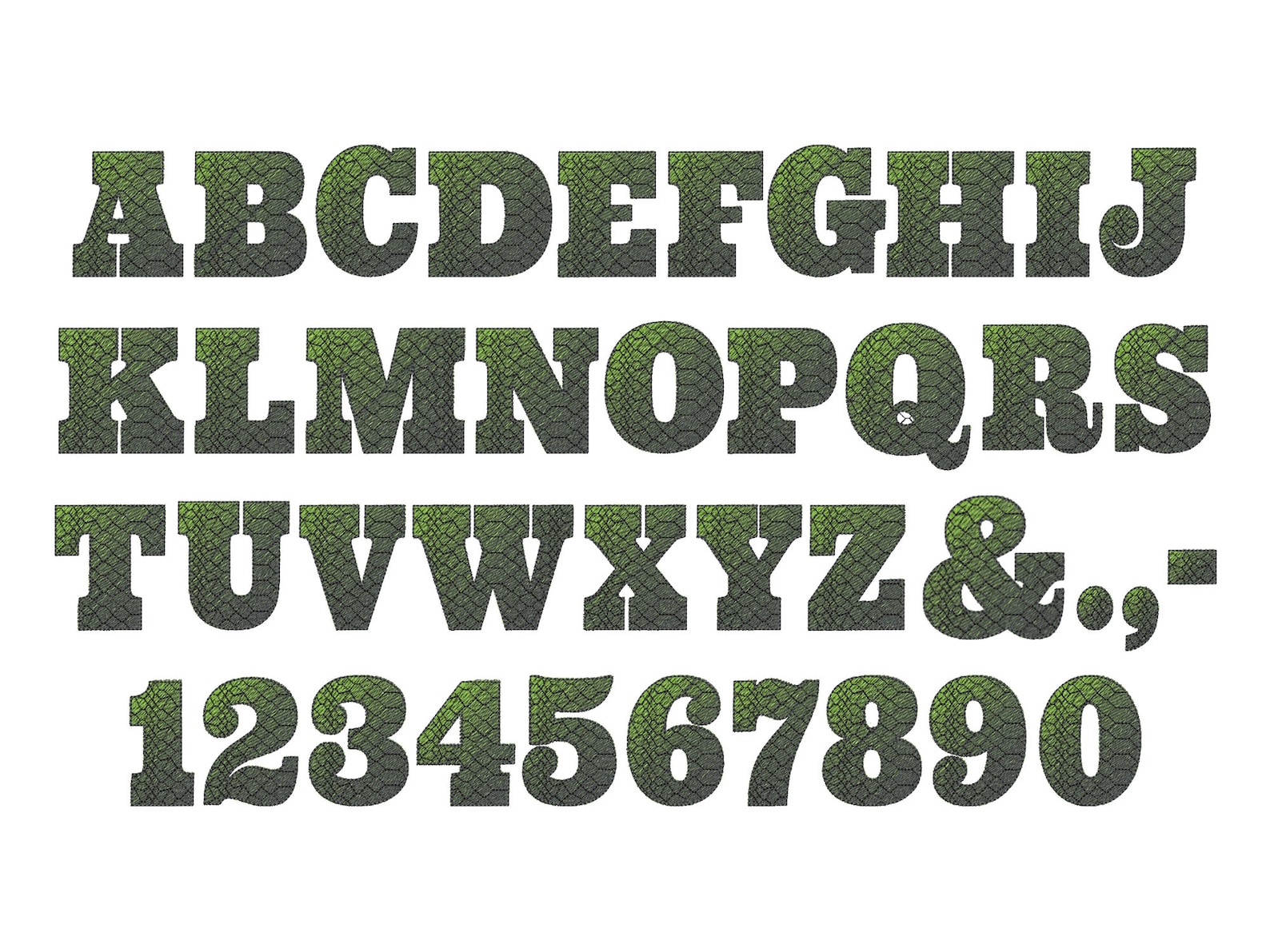 T-rex Rex Gradient Ombre Font Dinosaur Skin Alphabet Fill Stitch ...