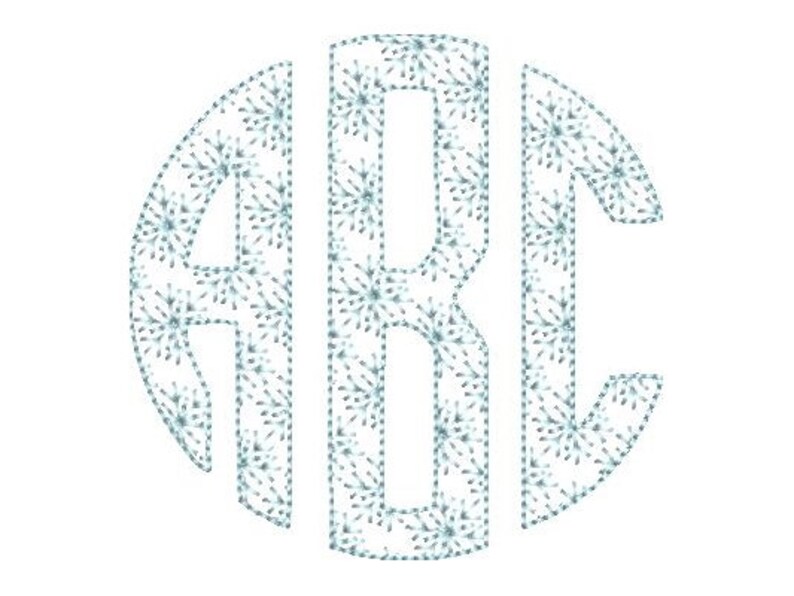 Snowflake Monogram A-Z, Awesome Winter Frozen Snow Three Letters Circle ...