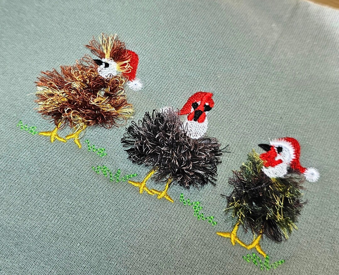 Cute Little Mini Fringed Chicken Machine Embroidery Designs Fringed ...