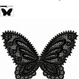 Butterfly 3D Three-dimensional, 3 Dimensional FSL Free Standing Lace ...