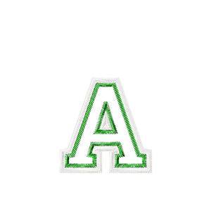 Large Greek Alphabet ZIG ZAG Outline and Double Two Layer Applique ...