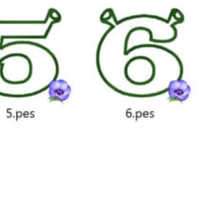 Cute Shrek Numbers Font Machine Embroidery Applique Designs - Etsy