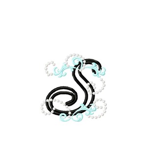 Monogram Curly Swirl Cursive Font Applique Machine Embroidery Designs ...