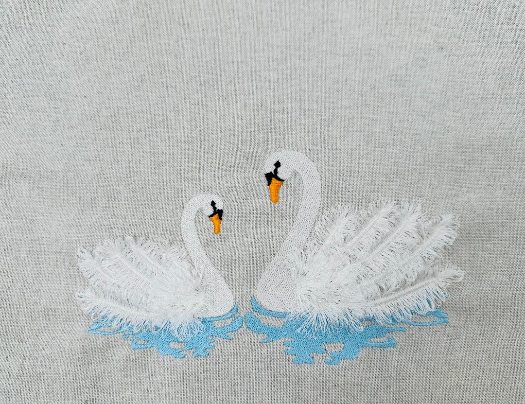 Fringed Fluffy Swan Machine Embroidery Designs for Hoop 4x4 5x7 Awesome ...