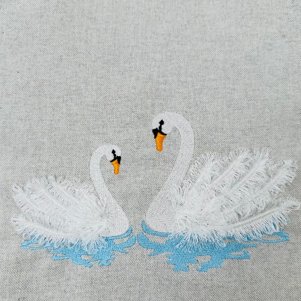 Swan Embroidery - Etsy