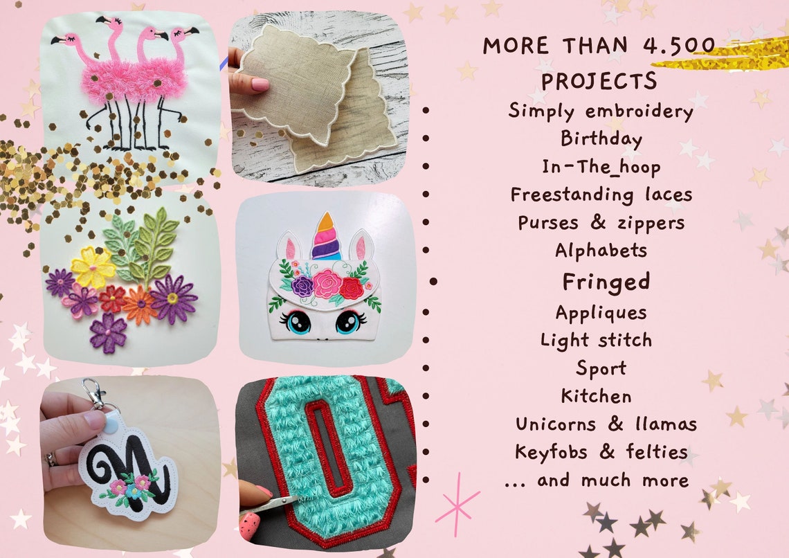 Fluffy Fringed FONT Machine Embroidery Designs in Assorted Sizes, Girly ...
