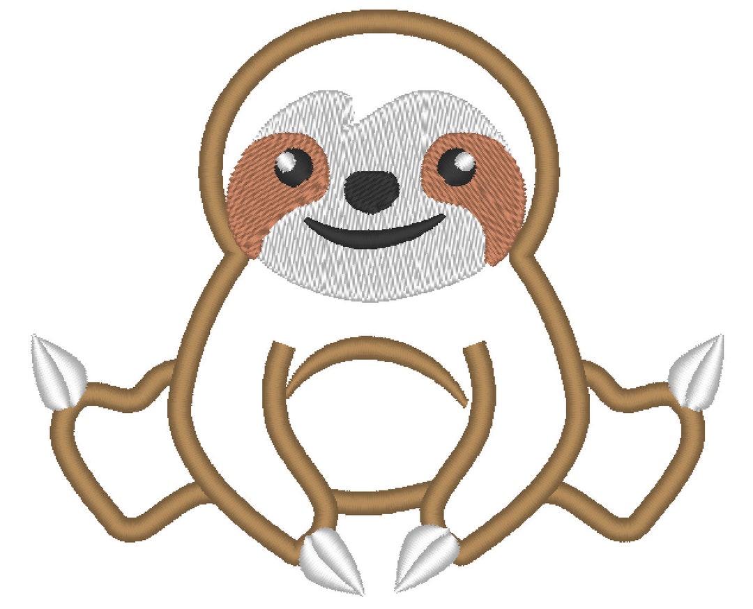 Sloth, Simply Boy Sloth Applique Designs, Sloth Embroidery Applique ...