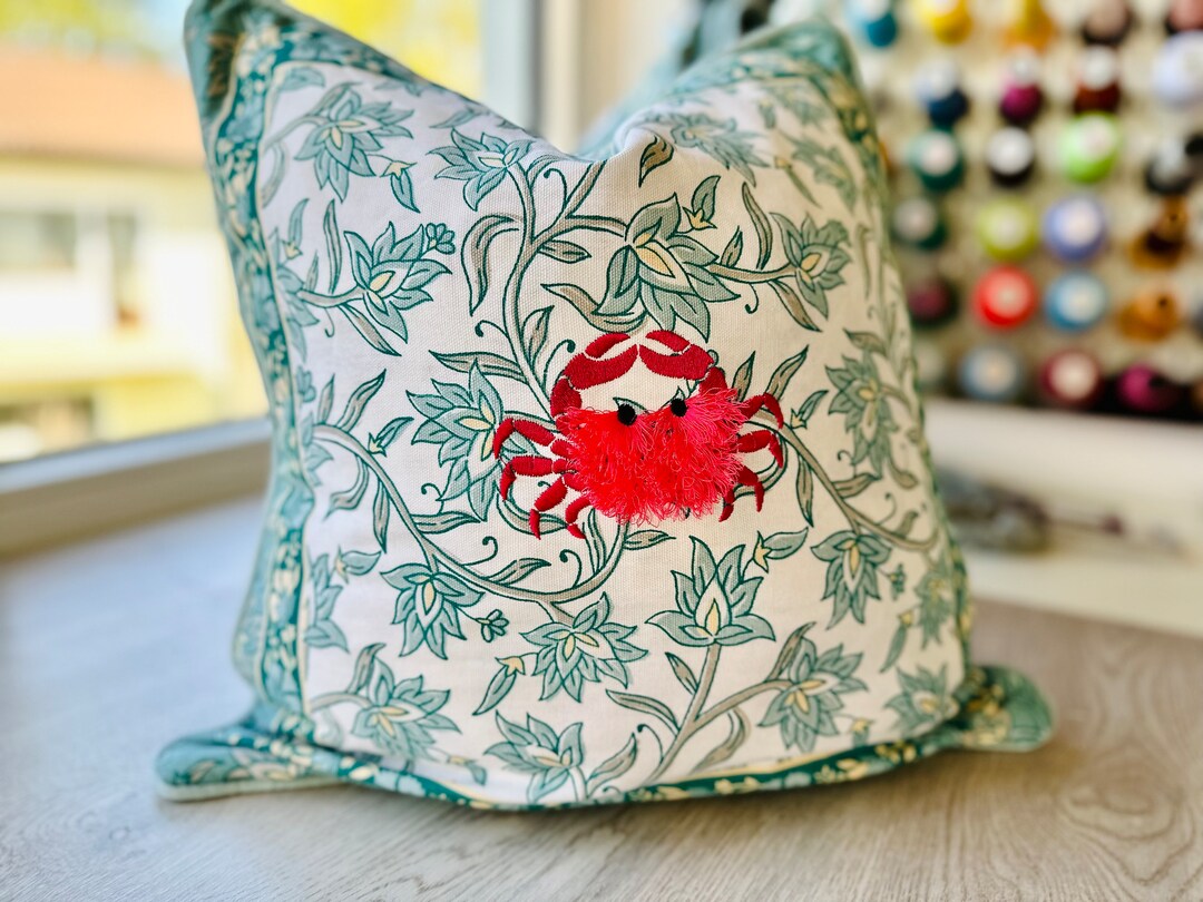 Cute Fluffy Crab Fringed Fur Chenille Summer Beach Sea Animal Machine ...