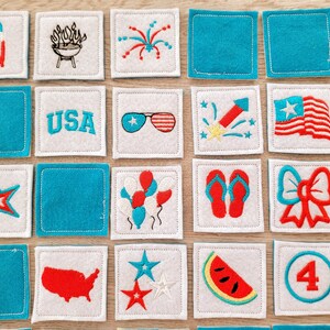 Memory Game Patriotic 4th of July Machine Embroidery Designs Kids ...
