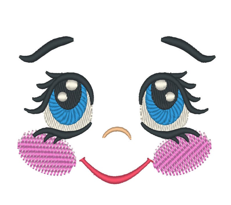 Little Pretty Doll Face, Dolly Face Little, Embroidery Face ...