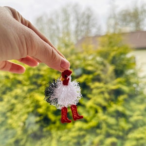 Fringe Chicken Chick Cute Fluffy Earrings Charm Necklace Pendant FSL ...