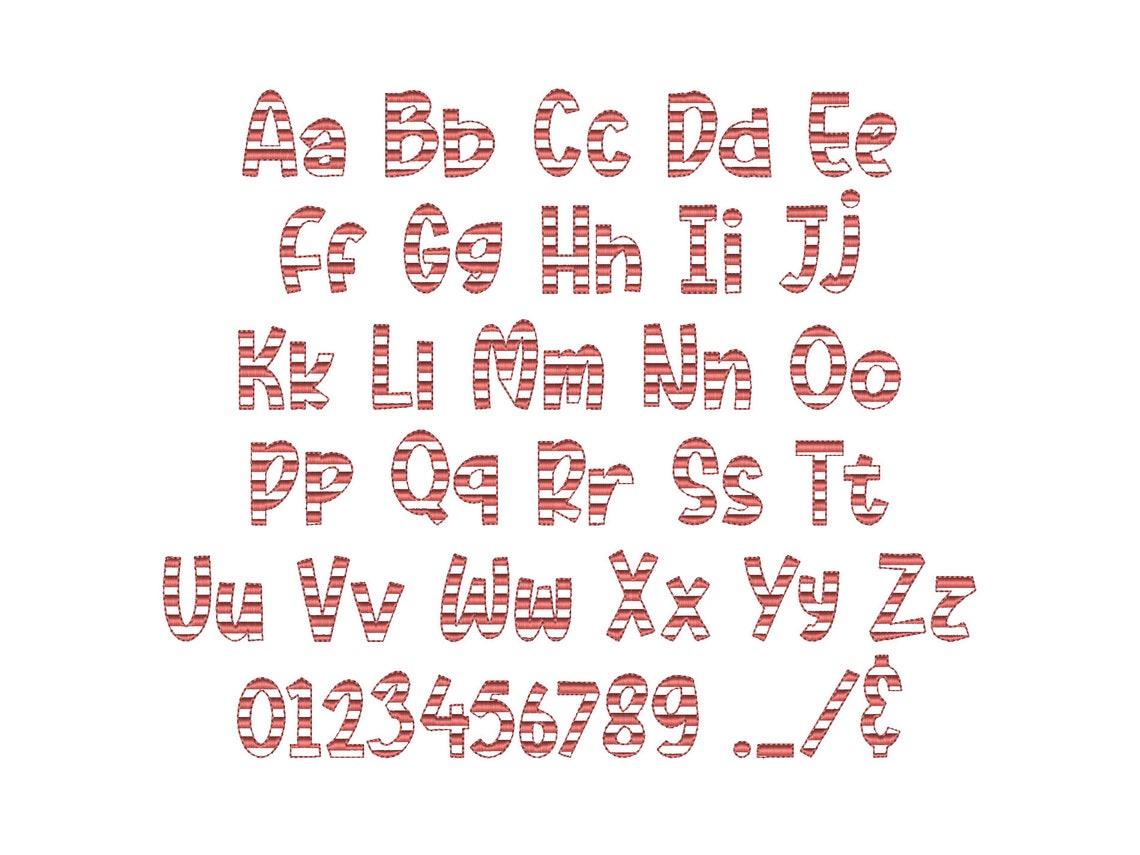 Patriotic Stars and Stripes Kids Font 2 Types Machine | Etsy