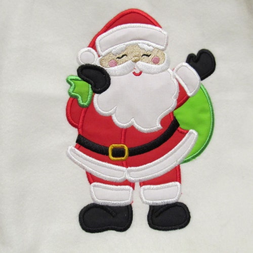 Santa Applique Design Christmas Applique Embroidery Designs - Etsy