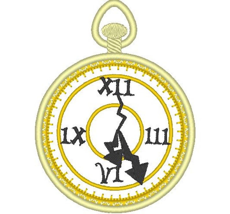 Pocket Clocks - Machine Embroidery Applique Designs - for Hoop 4x4 and ...