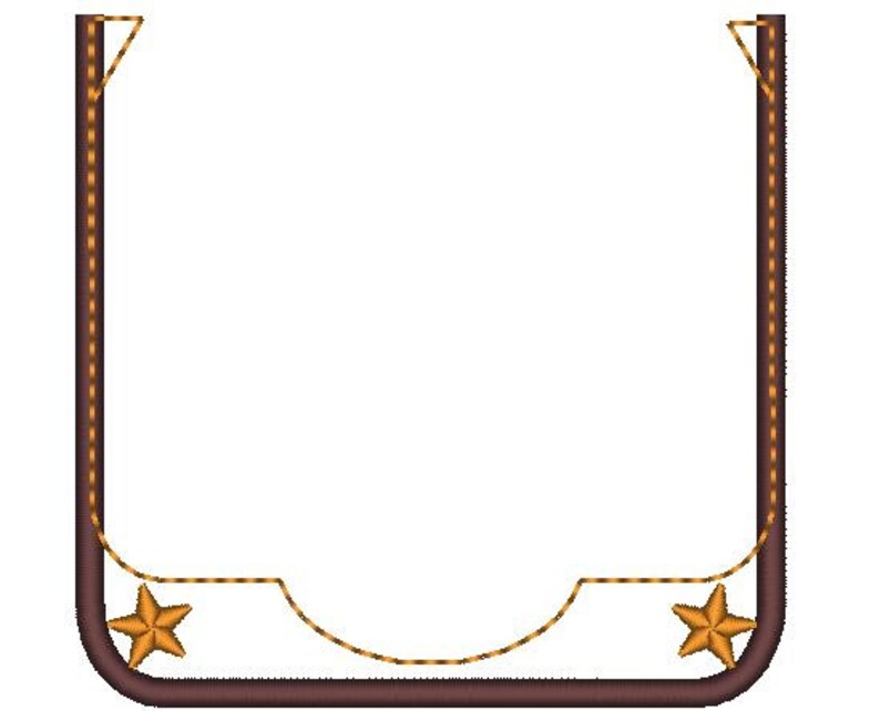 Western Style Pocket Applique Set of 5 Styles Machine - Etsy