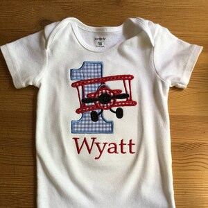 Airplane Birthday Number SIX 6 Applique Machine Embroidery Designs Kids ...