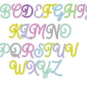 Connected Fringed FONT Alphabet Letters Machine Embroidery Designs in ...