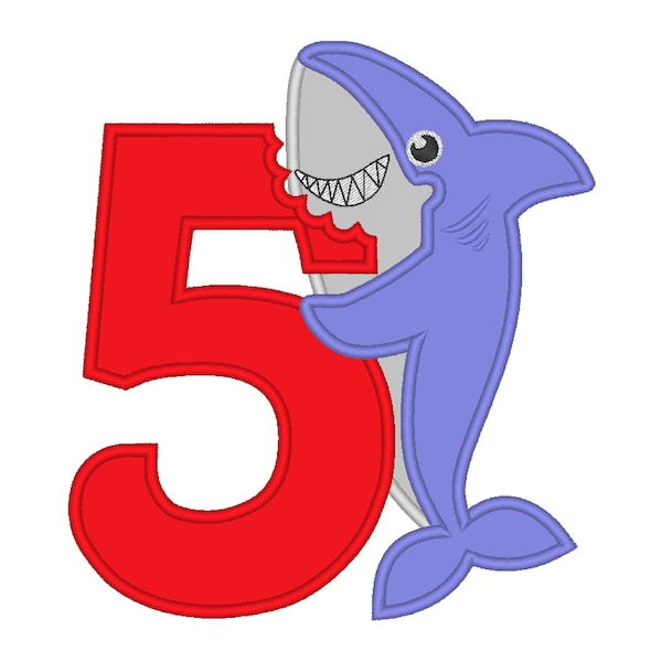 Shark Applique - Etsy