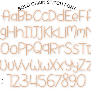 Bold Dense Chain Stitch FONT Machine Embroidery Designs in Alphabet ...
