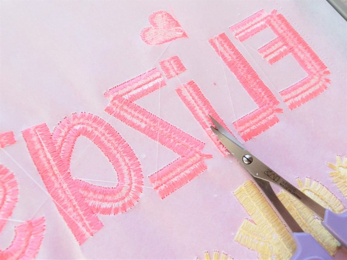 Cute Fluffy Fringed FONT Machine Embroidery Designs in - Etsy